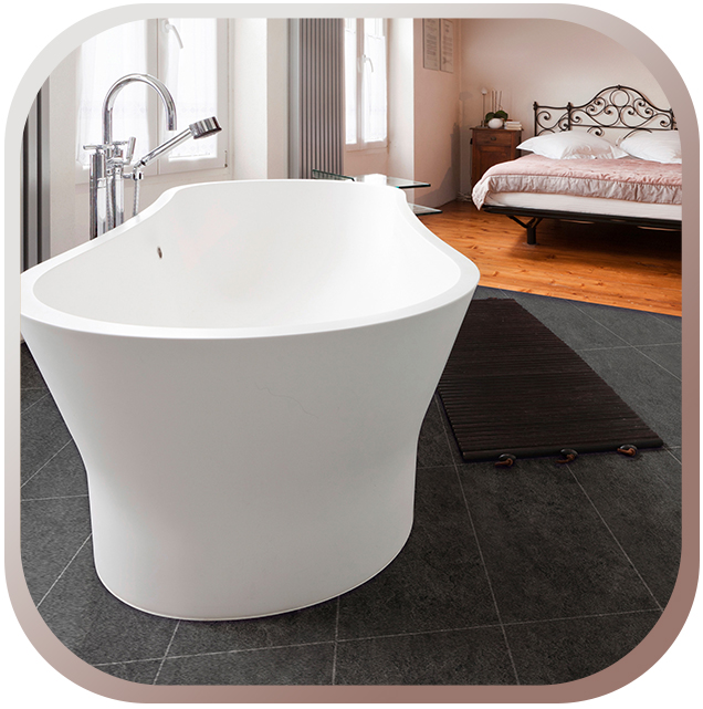 Prøve Gulvfliser Homeland Naturstenoptik R10 Bone 30x60cm - Farve: Bone ...