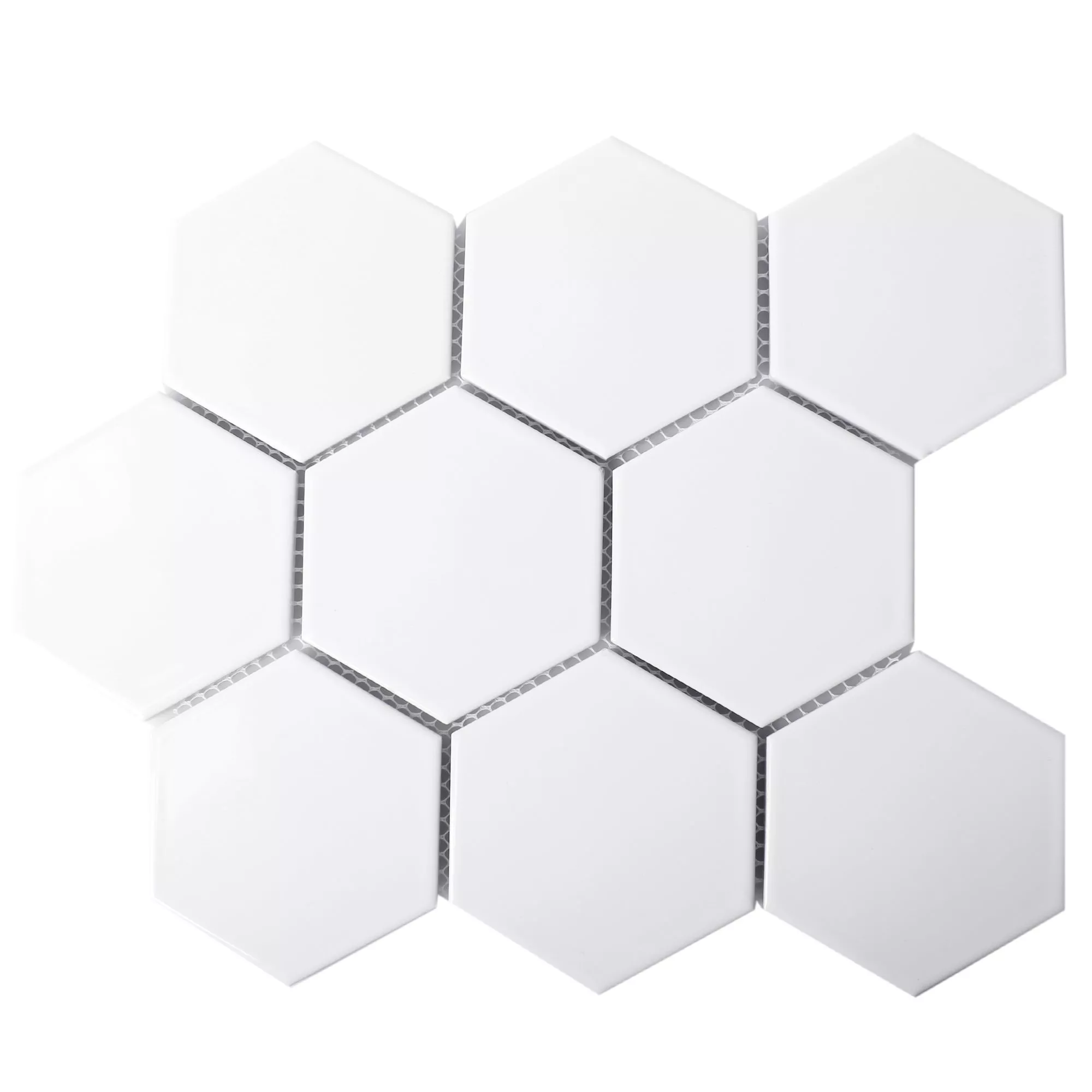 Keramik Mosaik Fliser Hexagon Salamanca Hvide Måtte H95